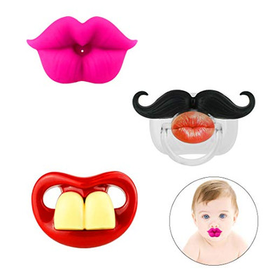 Funny Baby Mustache Pacifier Cute Baby Pacifiers Designed with Adorable ...