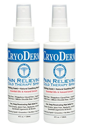 CRYODERM 4 oz Spray 2 Pack Cold Therapy Maximum Pain Relief Spray ...