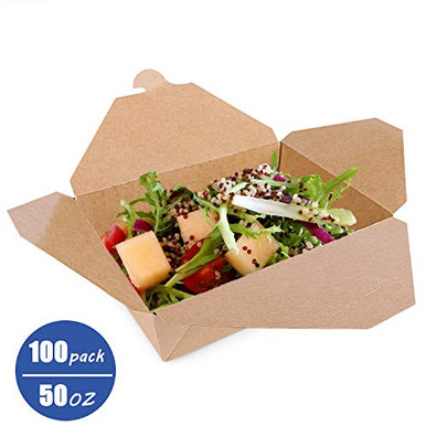 Disposable Paper and Recyclable Take Out Food Boxes Perfect for Take ...