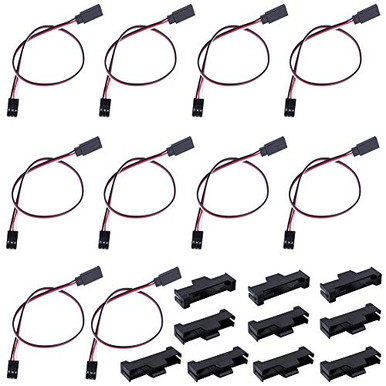 Hobbypark 30cm Servo Extension Lead Wire Cable Male to Female Safety ...