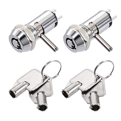 uxcell 12mm 2 Positions Key Locking Push Button Switch Double Pull with ...