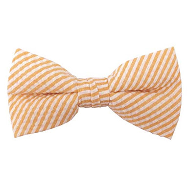 Jacob Alexander Boys PreTied Adjustable Seersucker Banded Bow Tie Peach ...