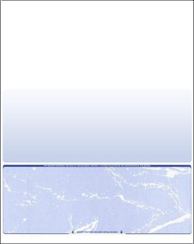 500 Blank Check Stock Computer Laser Checks Check on Bottom Blue Marble ...