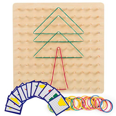 DIY Wood Geoboard 8? Inches Wooden Geo Board Mathematical Manipulative ...