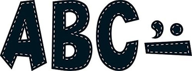 Teacher Created Resources Black Stitch 7-Inch Fun Font Letters ...