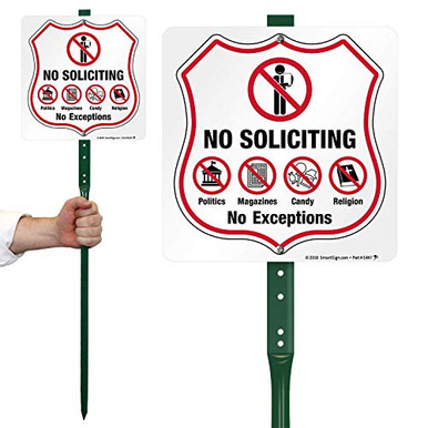 SmartSign No Soliciting No Exceptions Sign for House Yard, No Politics ...