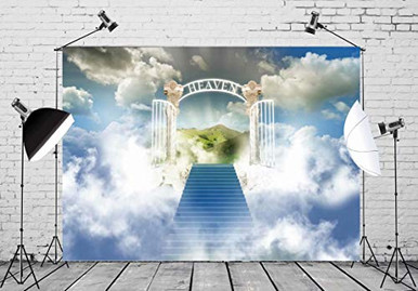 BELECO 7x5ft Heaven Backdrop Paradise in Sky Stairway to Heaven ...