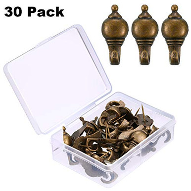 30 Pieces Pin Hooks Push Pin Hangers 20 lbs Push Pin Hanger Picture ...
