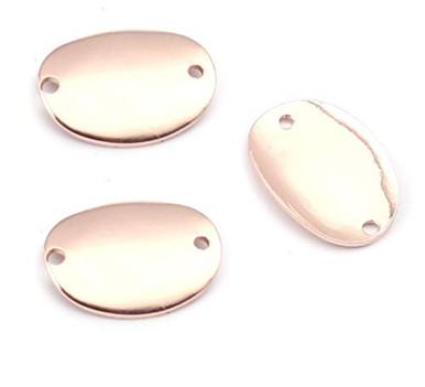 10 Pc Copper Oval Curved Disc Stamping Blank Tag Connector 34 Inch ...