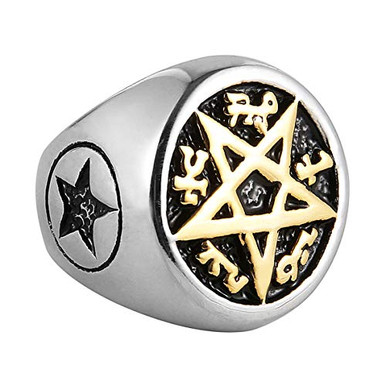 HZMAN Supernatural Devils Trap Symbol Sigil Stainless Steel Ring ...