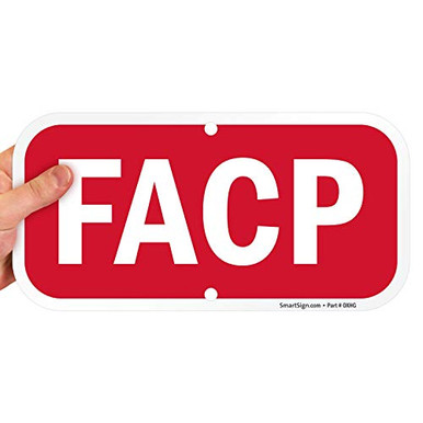 SmartSign "FACP" Fire Alarm Control Panel Sign | 6" x 12" Aluminum ...