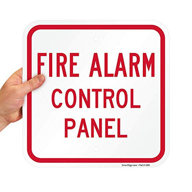 SmartSign Fire Alarm Control Panel Sign 12 x 12 Aluminum ...