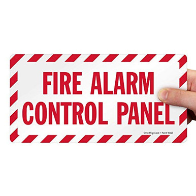 SmartSign LB1533EU05x10 Fire Alarm Control Panel Label 5 x 10 Laminated ...