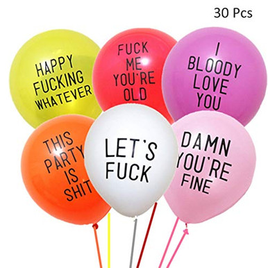 Kicpot 30Pcs Abusive Party Balloons, Gag Funny Offensive Balloons ...