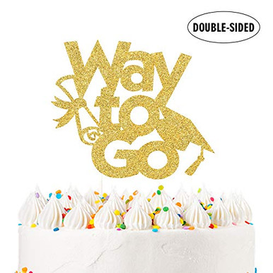 LILIPARTY Way to go Cake Topper Handmade 2020 High School Graduation ...