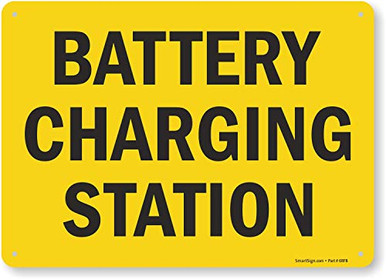 SmartSign Battery Charging Station Sign 10 x 14 Plastic ...