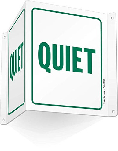 SmartSign Quiet Projecting Sign 5 x 6 Aluminum - Warehousesoverstock