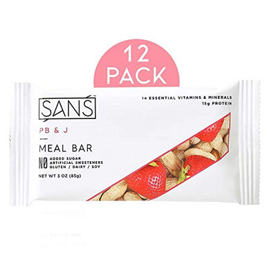 SANS PB and J Meal Replacement Protein Bar AllNatural Nutrition Bar ...
