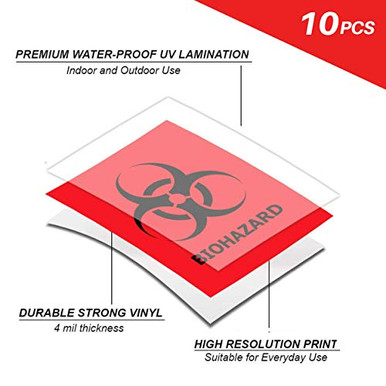 Biohazard Danger Warning Label for Lab Hospital Industrial Use Label ...