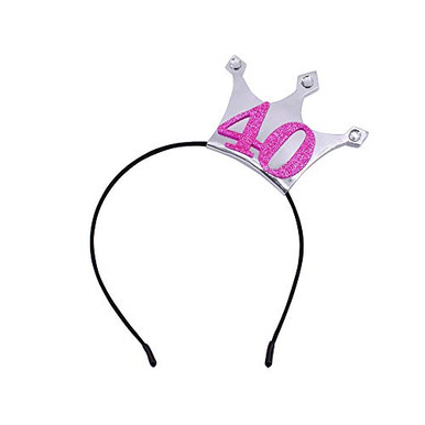 40 Birthday Headband 40 Years Party Tiara 40th Birthday Gifts Birthday ...