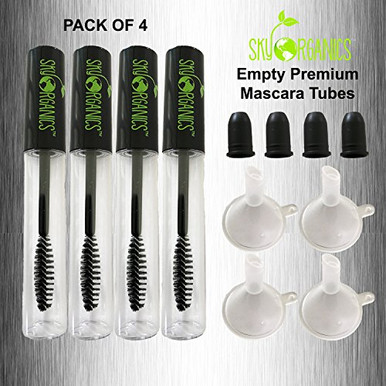 Empty Mascara Tube by Sky Organic pack of 4 Empty 10 ml Mascara Bottles ...
