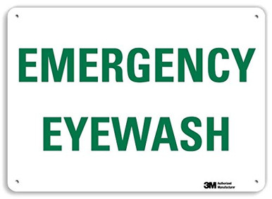SmartSign Emergency Eyewash Sign 7 x 10 3M Reflective Aluminum ...