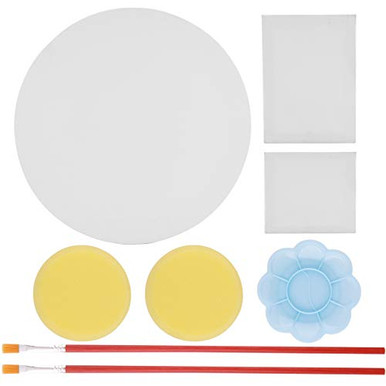 WXJ13 12 Inch Round Painting Canvas Board and 2 Square Canvas Board ...