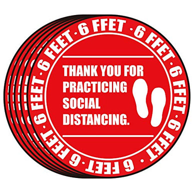 Social Distancing Floor Decals Safety Floor Sign Marker Maintain 6 Foot ...