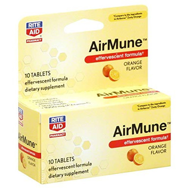 Rite Aid AirMune Effervescent Tablets Vitamin C 1000mg Orange 10 ...