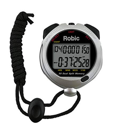 Robic Silver 60 Fifty Dual Memory Stopwatch with Countdown Timer ...