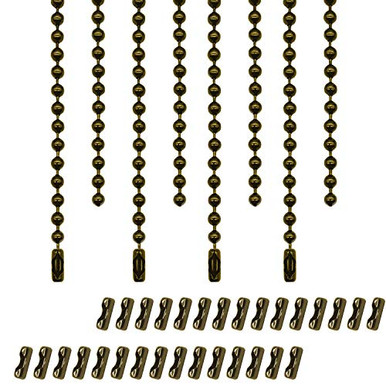 Iceyyyy Bronze Fan Beaded Pull Chain Extension with Connector 20 Feet ...