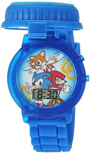 Sonic the Hedgehog Kids SNC4020 Digital Display Quartz Blue Watch ...
