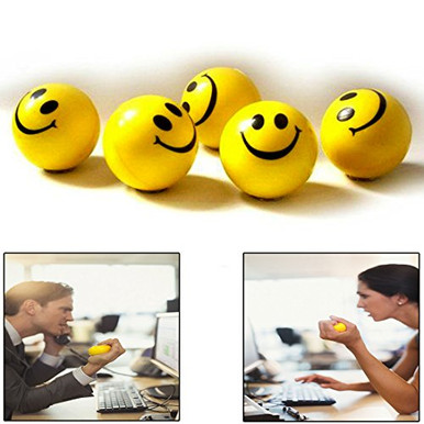 Dazzling Toys Happy Smile Face Stress Ball 1.5 Inch Balls - Pack of 24 ...