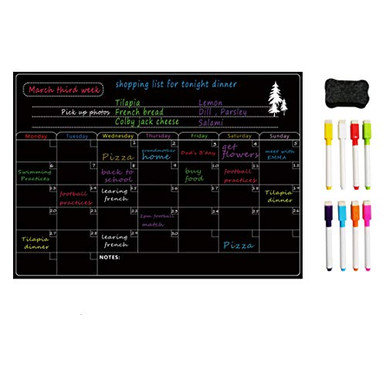 Dry Erase Calendar - A3 Magnetic Dry Erase Weekly Calendar for ...