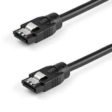 StarTechcom 24 Inch 60cm Round SATA Cable Latching Connectors 6Gbs SATA ...
