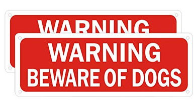 Beware of Dog Sign for Fence Yard Front Door Gate Warning Metal Beware ...