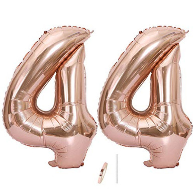 Ceqiny 40 Inch 44th Number Balloon Mylar Balloon Giant Balloon Alphabet ...