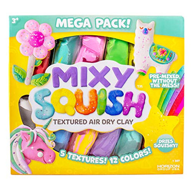 Mixy Squish Pastel Mega Pack by Horizon Group USA Textured Air Dry Clay ...