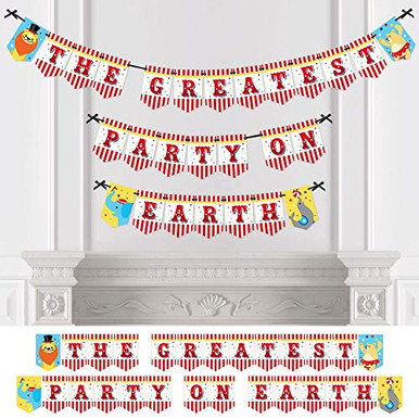 Big Dot of Happiness Carnival Step Right Up Circus Bunting Banner ...