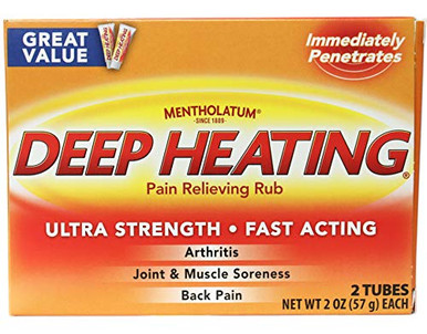 Mentholatum Deep Heating Pain Relieving Rub Ultra Strength 2 Tubes each ...