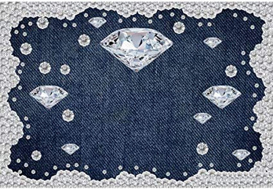 OERJU 7x5ft Sparkling Diamond Backdrop Denim Dark Color Background ...