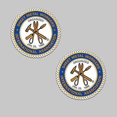 Sheet Metal Workers Union Hard Hat Sticker Decals Set of 2 ...