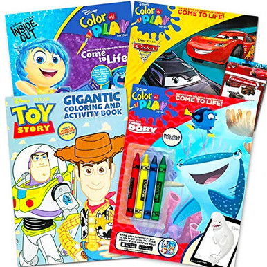 Disney Pixar Ultimate Coloring Book Assortment ~ Bundle Includes 4 ...