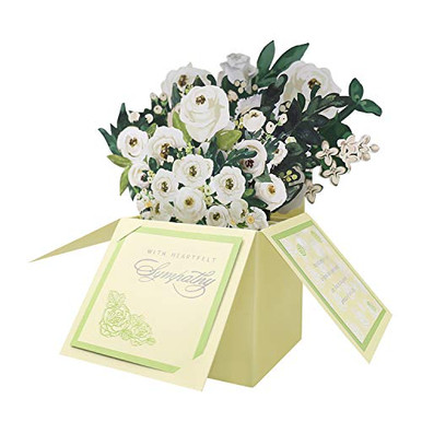 Oritouchpop Sympathy Pop Up Box Card Healing Floral Pop Up Card for ...