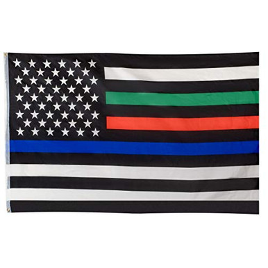 Hero Designs Thin Blue Line Green Line Red Line Flag Supporting ...