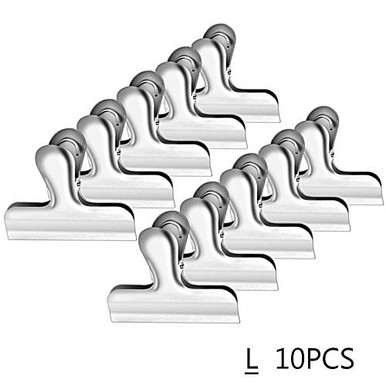 YIYU Stainless Steel Food Clips Heavy Duty Chip Bag Clips Round Edge ...
