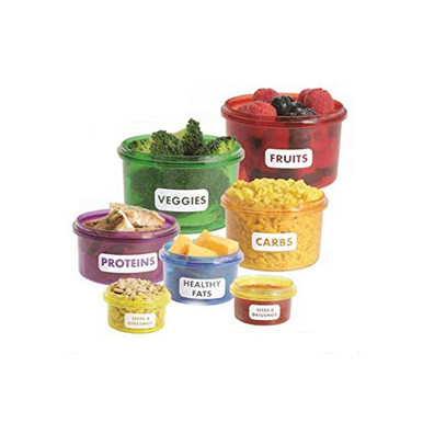 7 Containers/set Portion Control Food Box Prep Storage Container ...