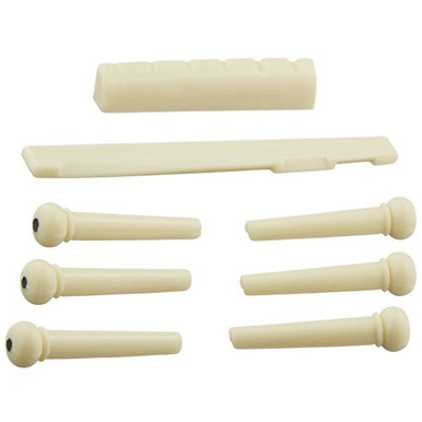 Ogrmar 6 String Acoustic Guitar Bone Bridge Pins With Saddle And Nut ...