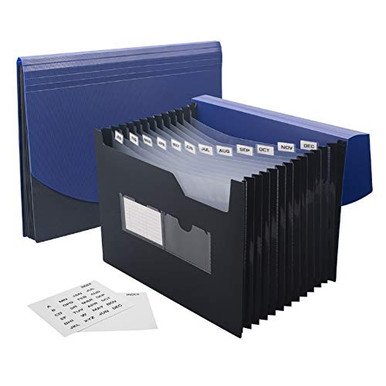 Sooez Expanding File Folder with Sticky Labels 13 Pockets Standup ...