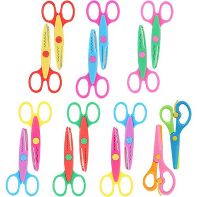 Xgood 14 Pieces Kids Preschool Training Scissors Colorful Safety ...